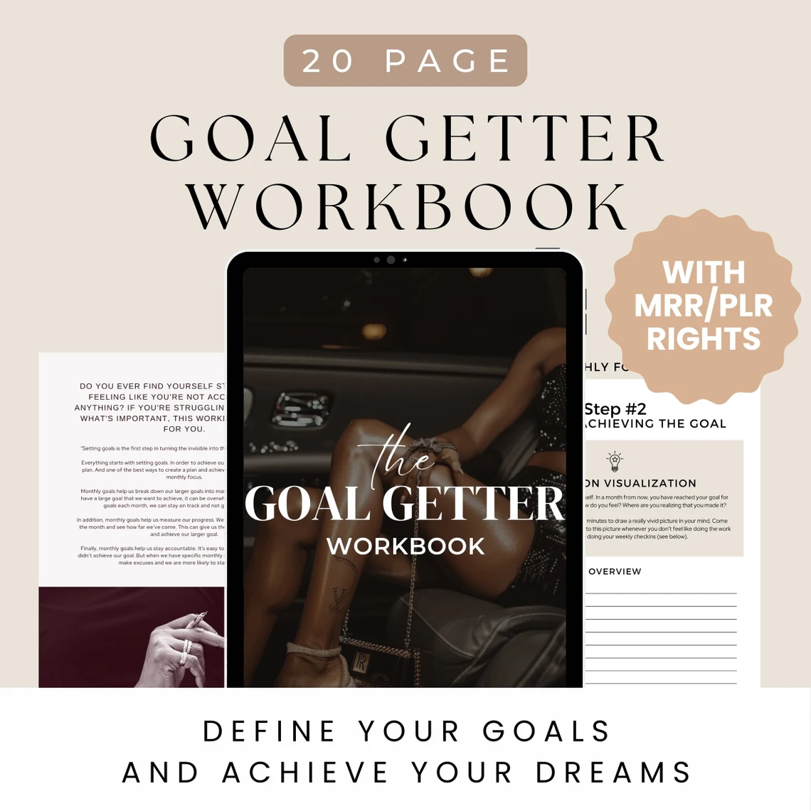 Goal Getter Workbook with PLR & MRR | PLR Creative