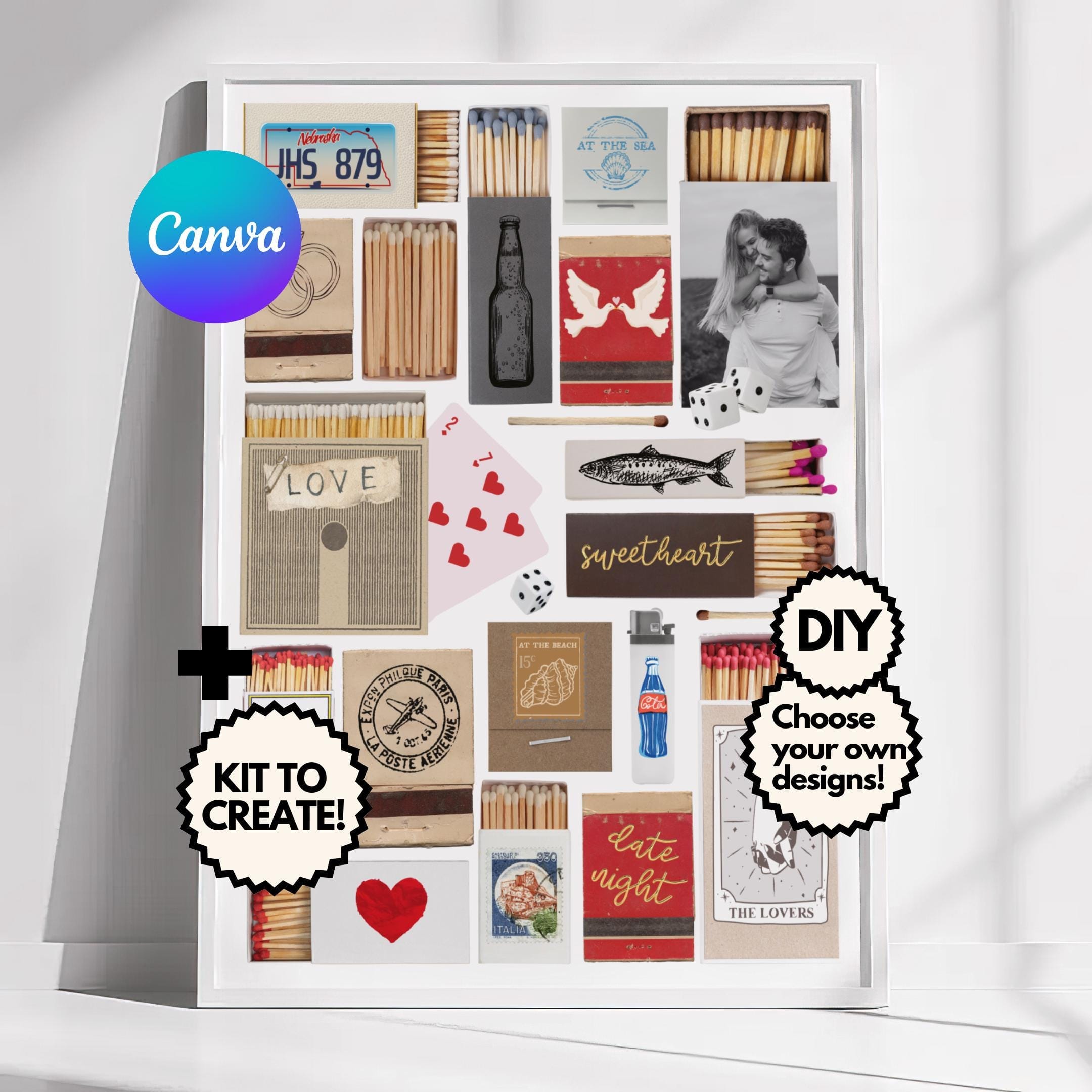 Blank Matchbook Template – Editable Canva Design | PLR Creative
